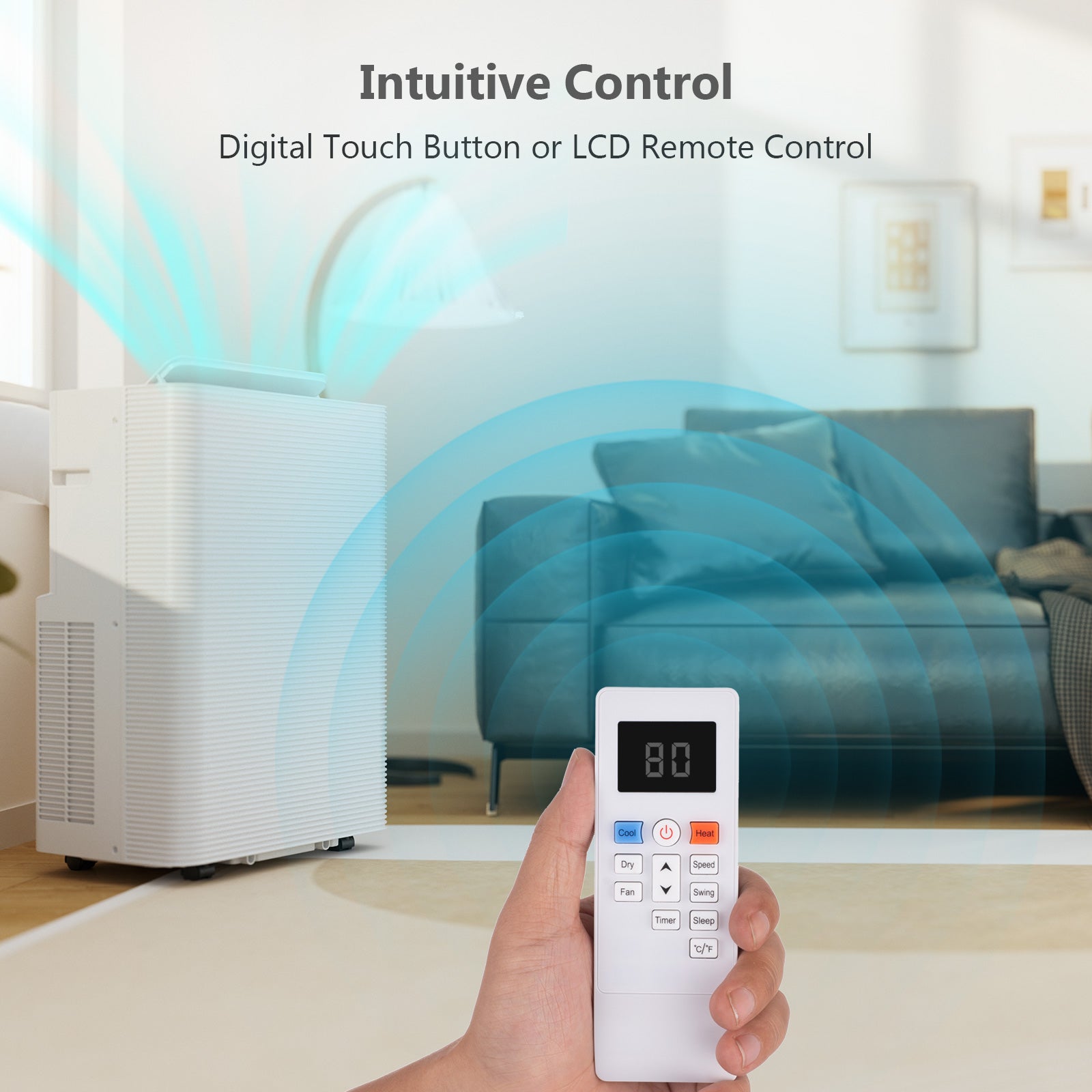 Ukoke USPA0112 8150 Btu/h 4-in-1 Compact Bedroom Room Climate Control ...